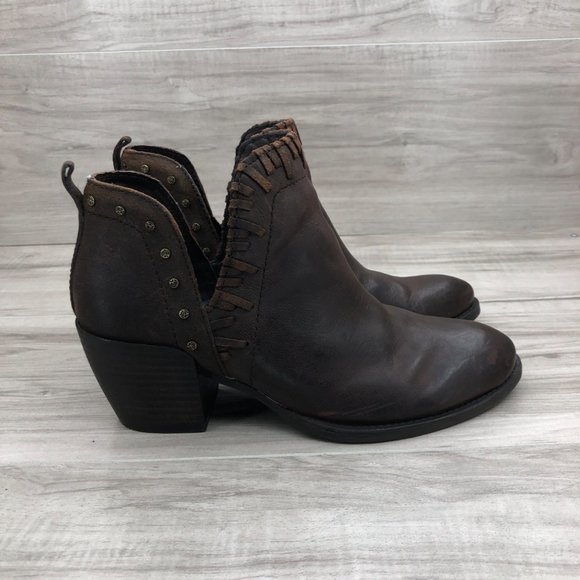 OTBT | Shoes | Otbt Ankle Boots Womens 65m Santa Fe Brown Leather Slip ...